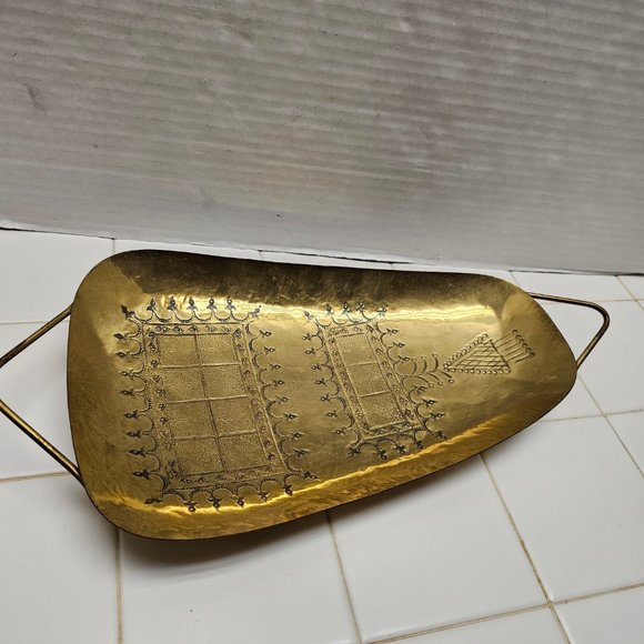 Messica | Accents | Vintage Hand Hammered Copper Bronze Bowl Tray Wall ...